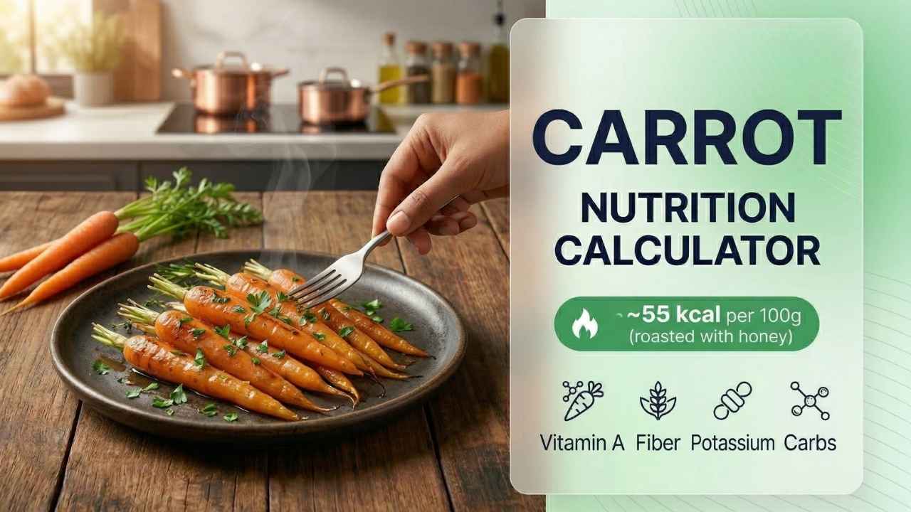 Carrots Calories & Nutrition Facts Calculator | Food Nutrify
