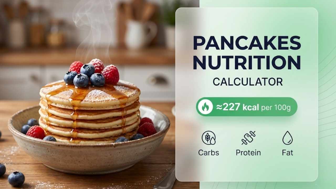 Pancake Calories & Nutrition Calculator — Buttermilk, Whole Wheat ...